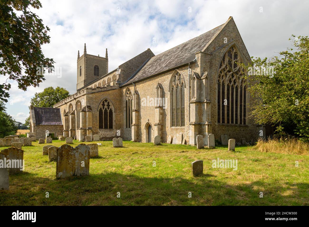 Village parish church of Saint Mary, Redgrave, Suffolk, England, UK ...