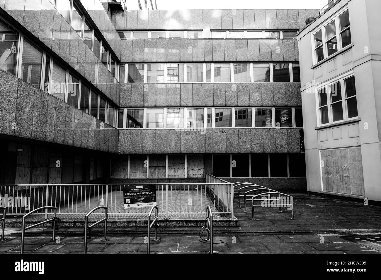 Derelict office block Black and White Stock Photos & Images - Alamy