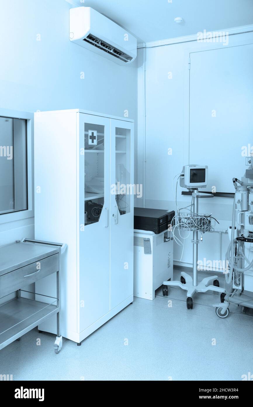 Technologically advanced equipment in CT or MRI Scan room. Modern ...