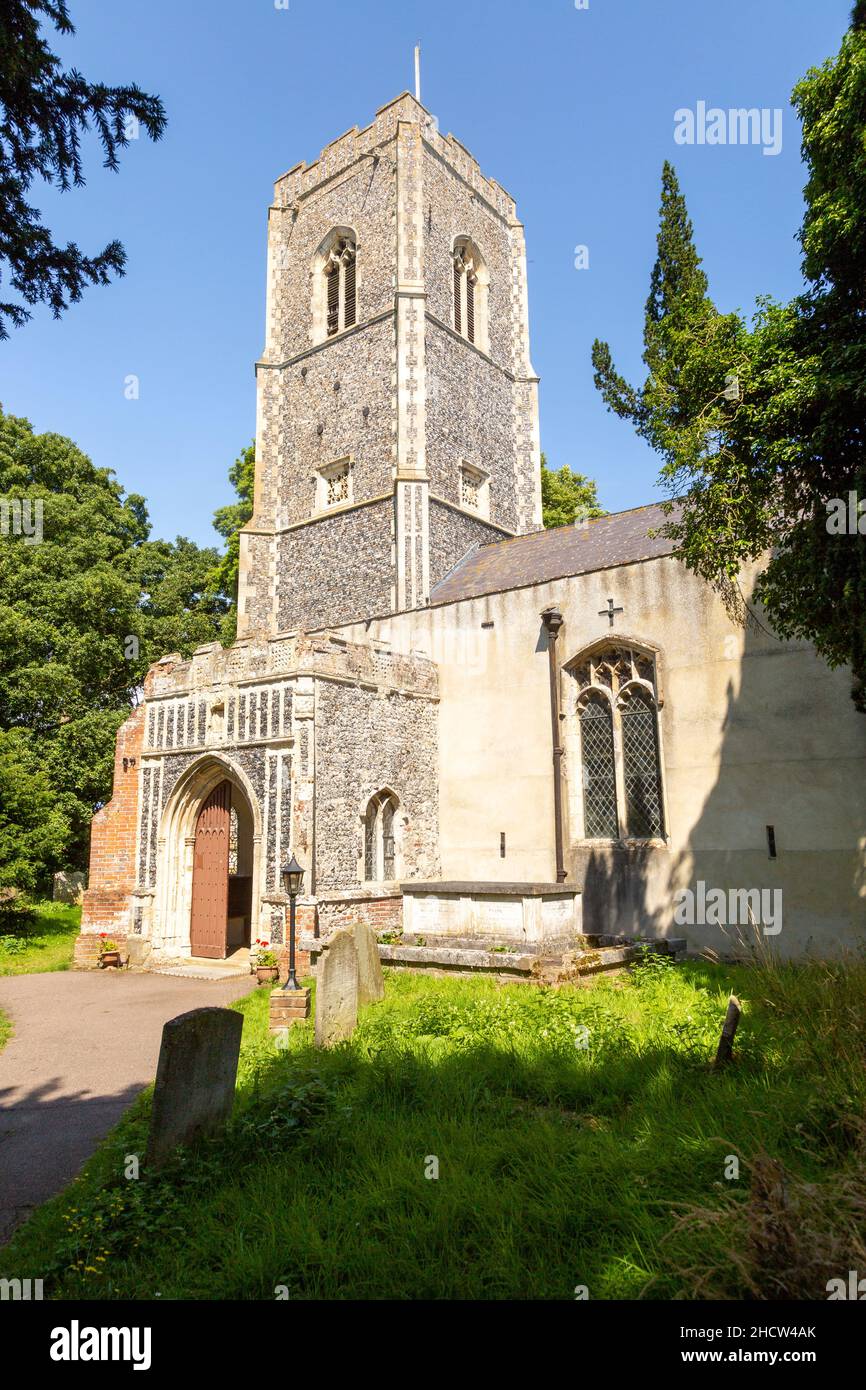 Village parish church of Saint Nicholas, Wrentham, Suffolk, England, UK ...