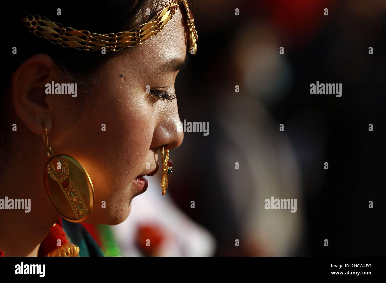 Bhaktapur, Bagmati, Nepal. 1st Jan, 2022. Locals clad in their ...