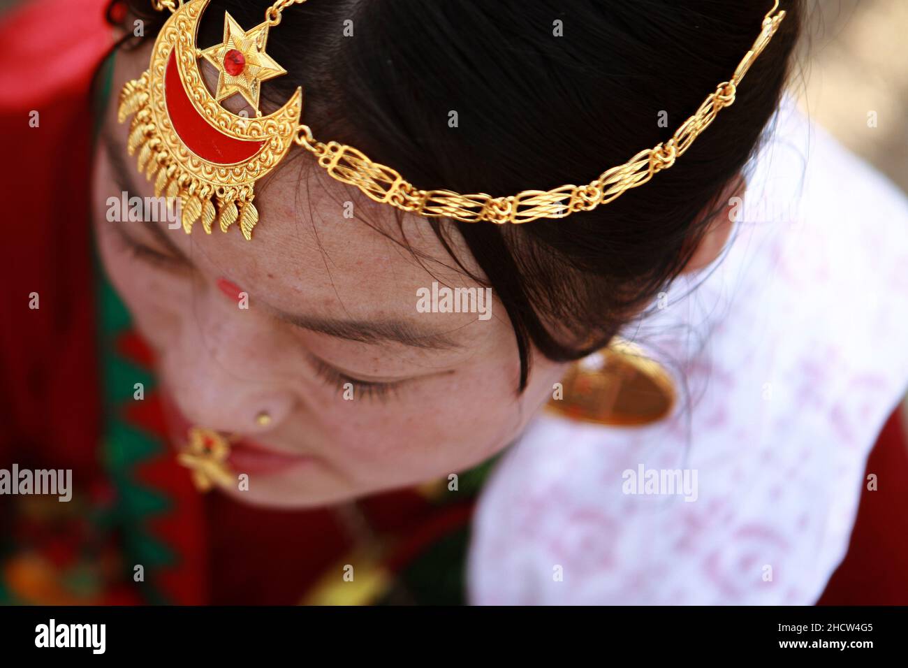 Bhaktapur, Bagmati, Nepal. 1st Jan, 2022. Locals clad in their ...