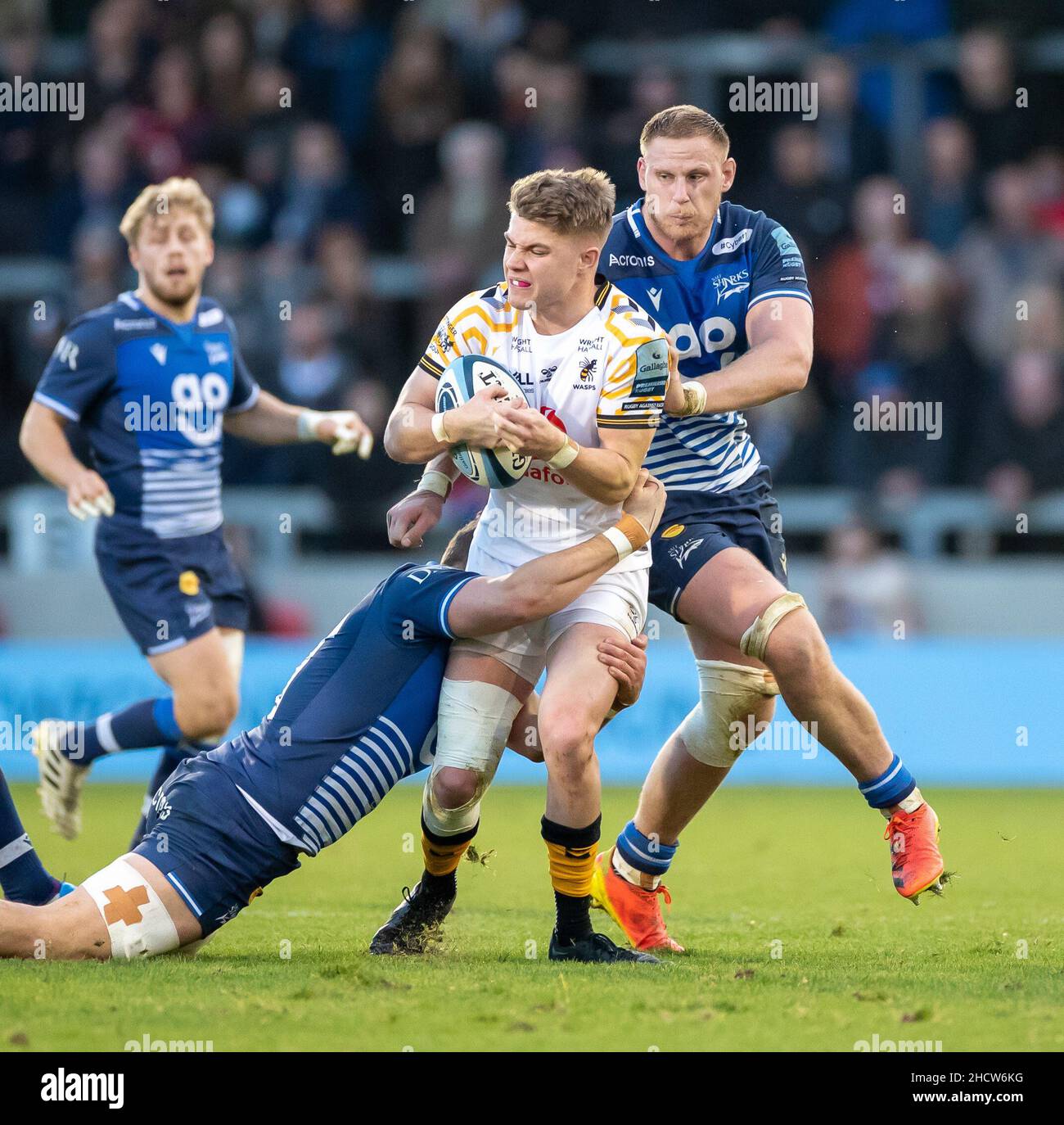 AJ BEll, Manchester, UK. 1st Jan, 2022. Gallagher Premiership Rugby ...