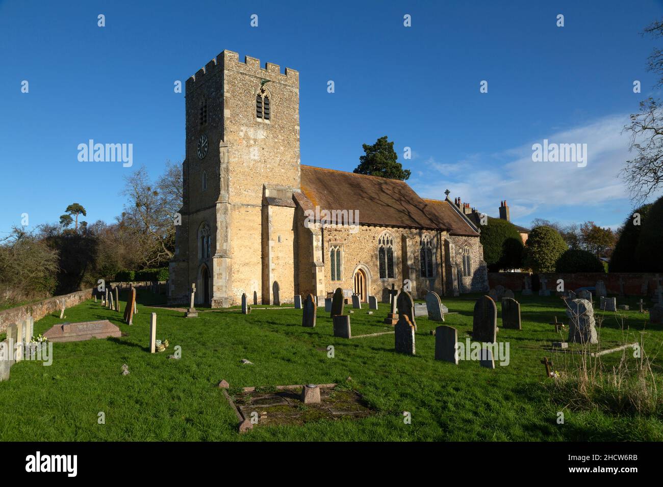 Village parish church of Saint Mary, Higham, Suffolk, England, UK Stock ...