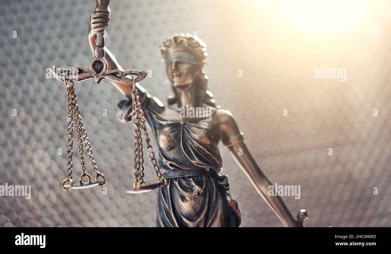 Statue of Justice symbol, legal law concept image Stock Photo - Alamy