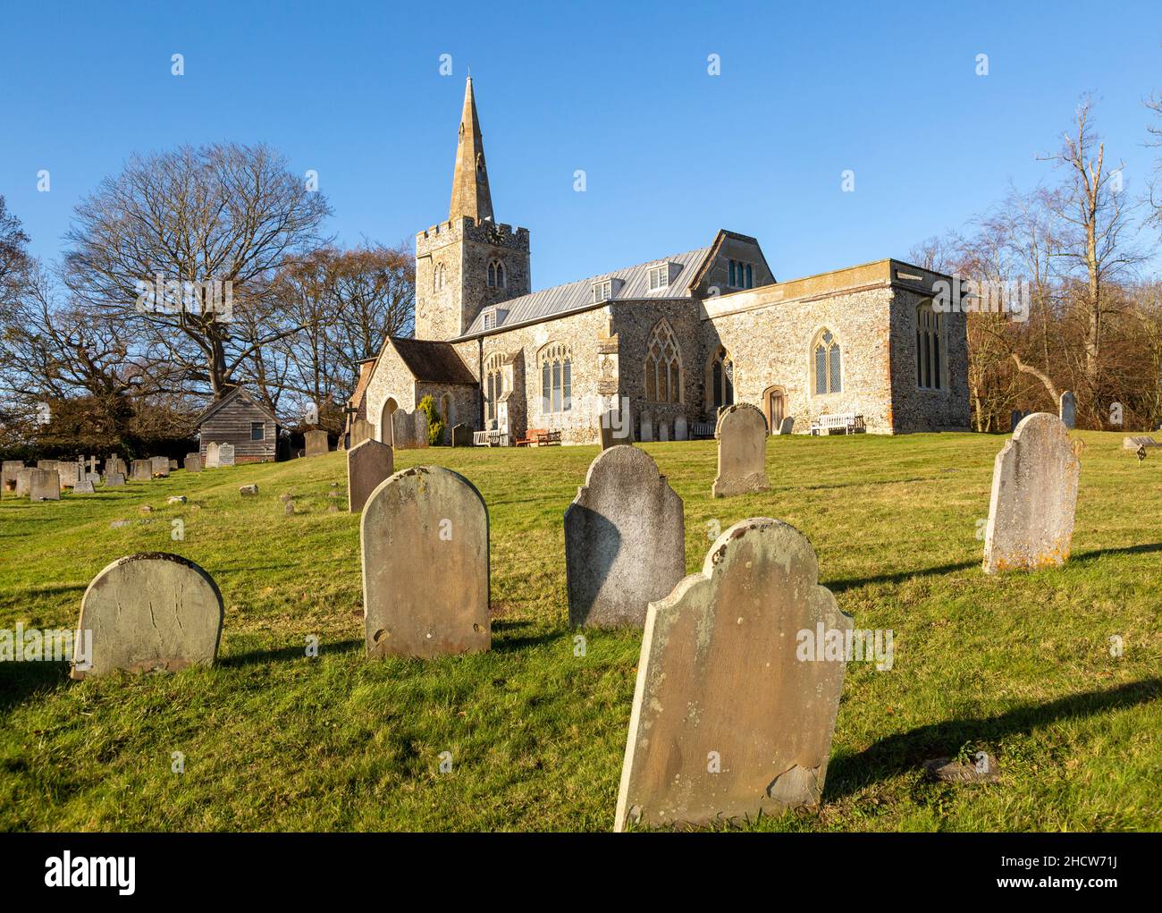 Village parish church of Saint Mary, Polstead, Suffolk, England, UK ...