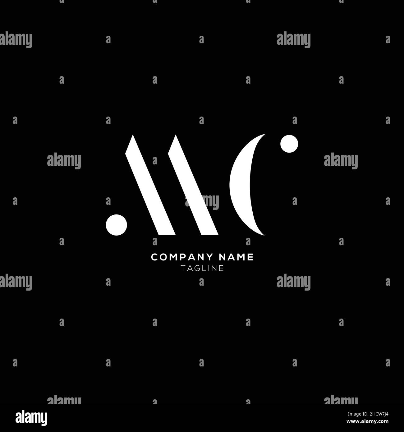 Unique modern MC Letter Business Logo Design Alphabet Icon Vector ...