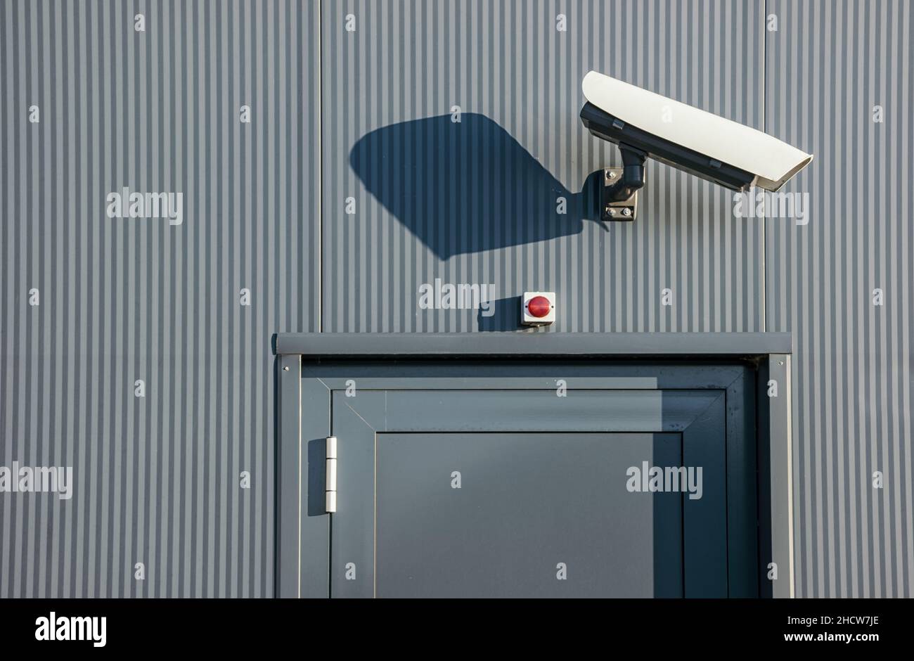 Security CCTV camera or surveillance system in industrial building ...