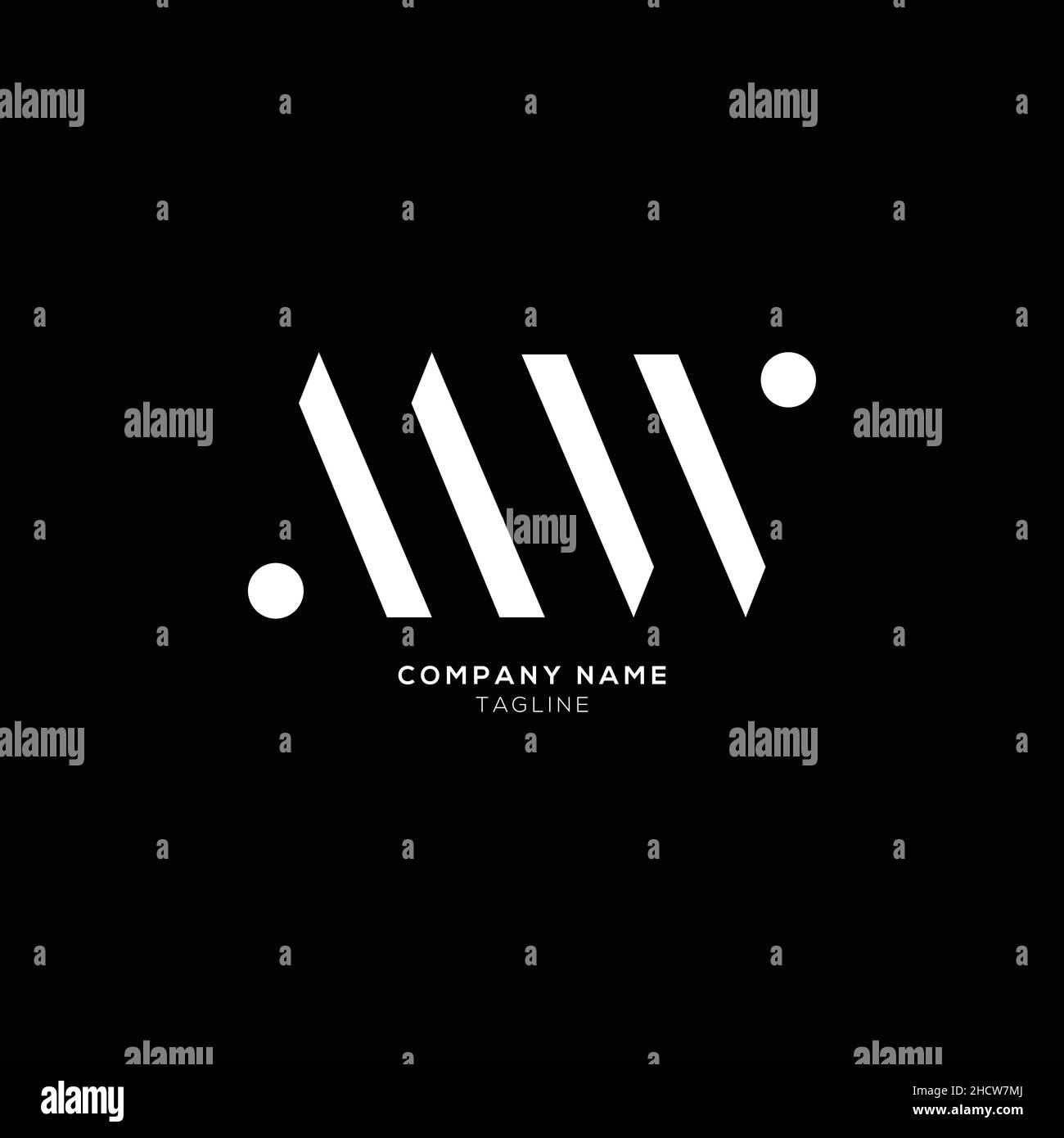 Unique Modern Mw Letter Business Logo Design Alphabet Icon Vector Symbol Creative Minimal