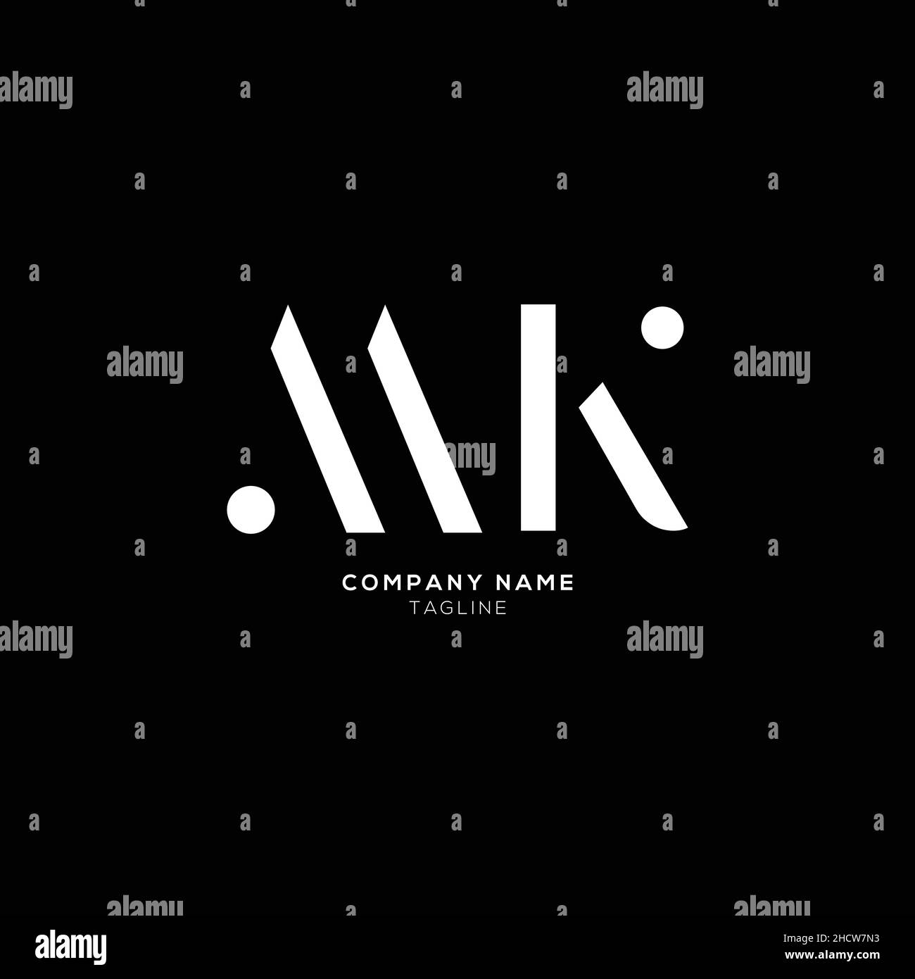 Unique modern MK Letter Business Logo Design Alphabet Icon Vector ...