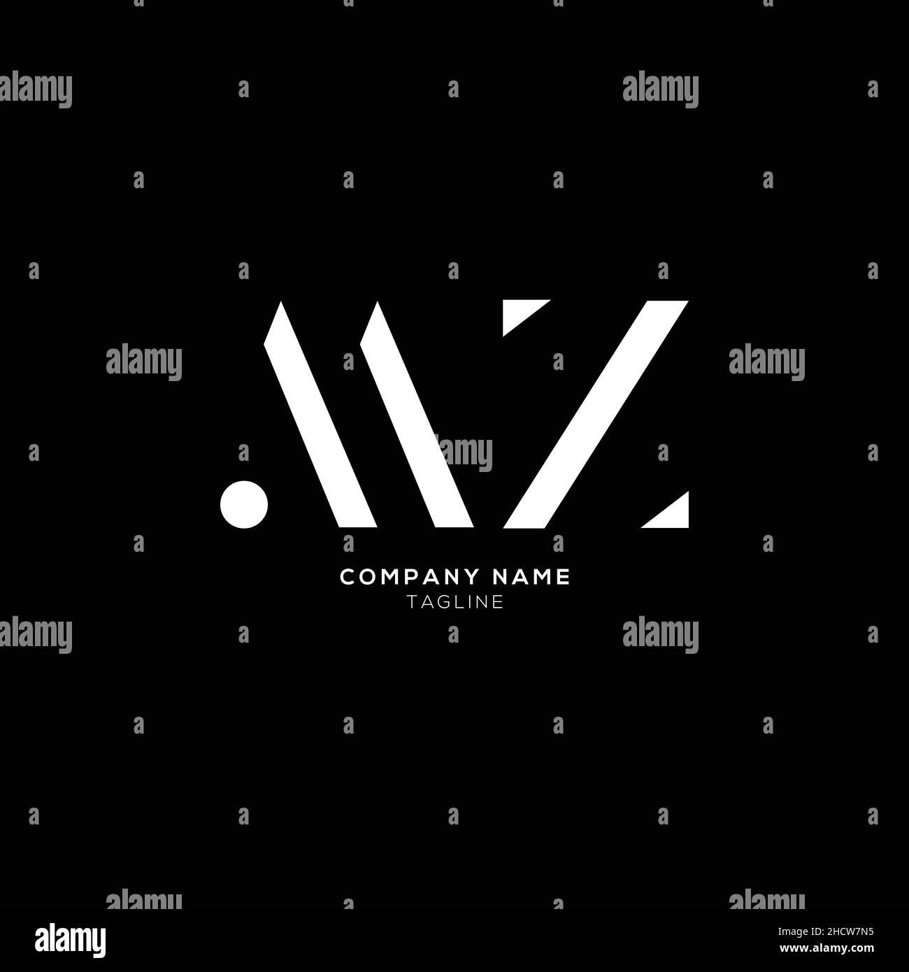 Unique modern MZ Letter Business Logo Design Alphabet Icon Vector ...