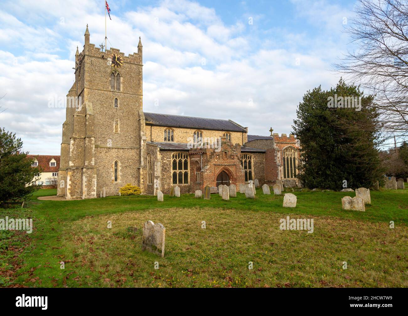 Village parish church of Saint Mary, Bures, Suffolk, England, UK Stock ...