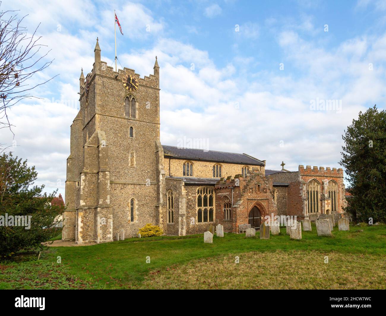 Village parish church of Saint Mary, Bures, Suffolk, England, UK Stock ...