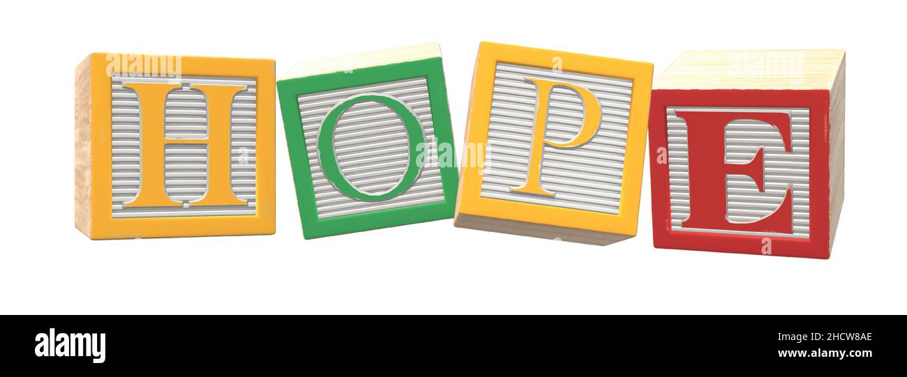 Hope Wooden Alphabet Letter Blocks Stock Vector Image & Art - Alamy