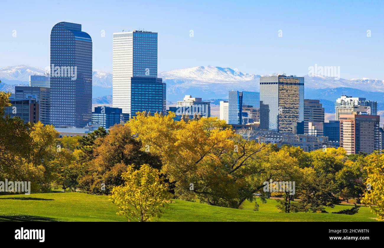 Denver Colorado, Mile High City, Rocky Mountains, Skyscrapers Stock ...