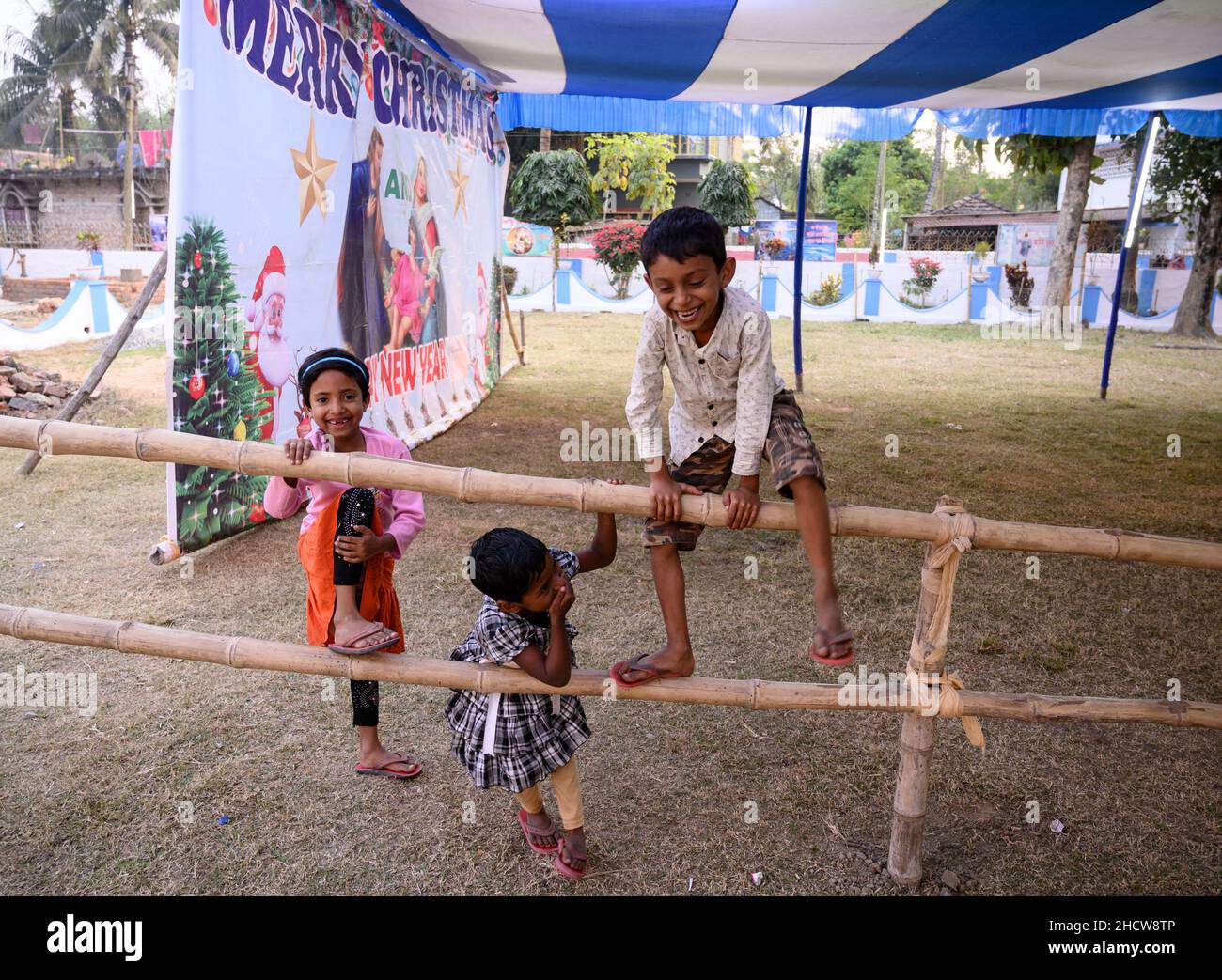 Children from different distant Villages celebrate Holy Christmas at a ...