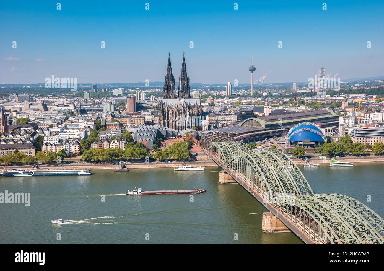 Aerial view of Cologne Stock Photo - Alamy