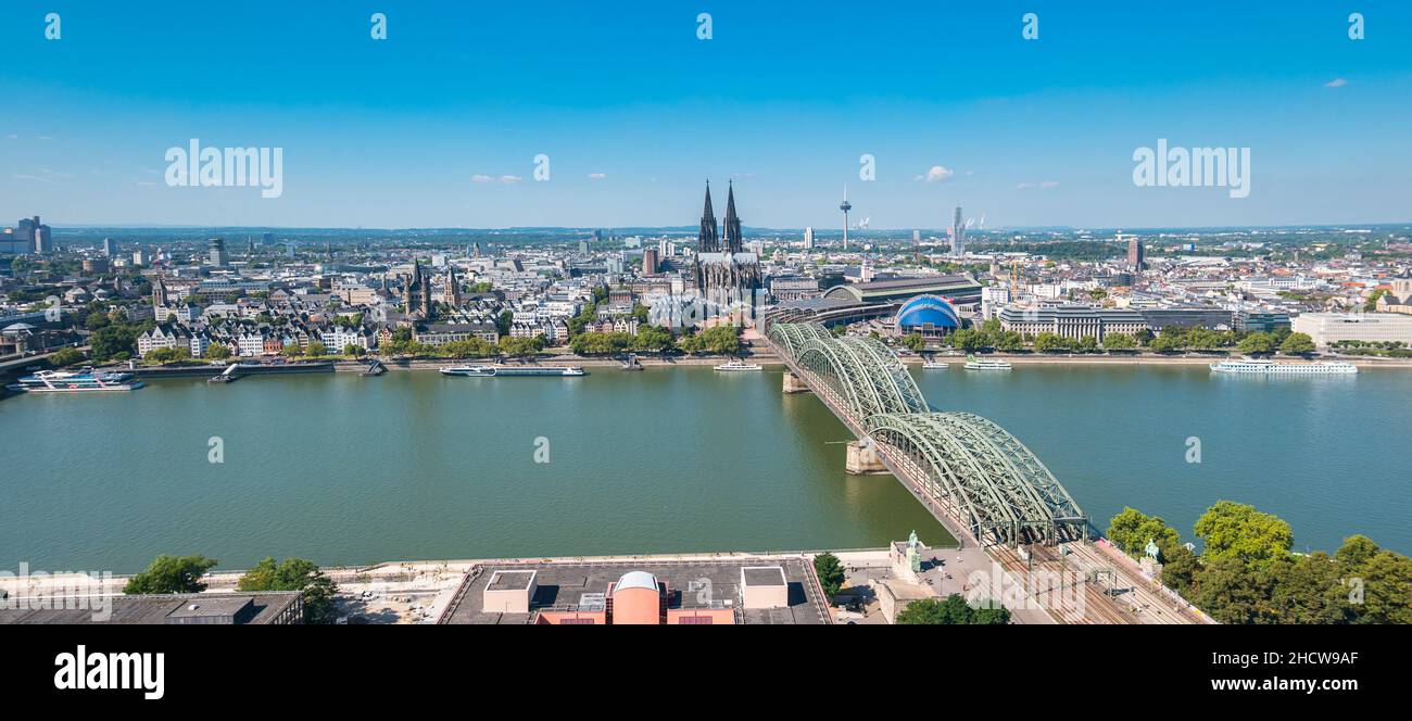 aerial view of cologne Stock Photo - Alamy