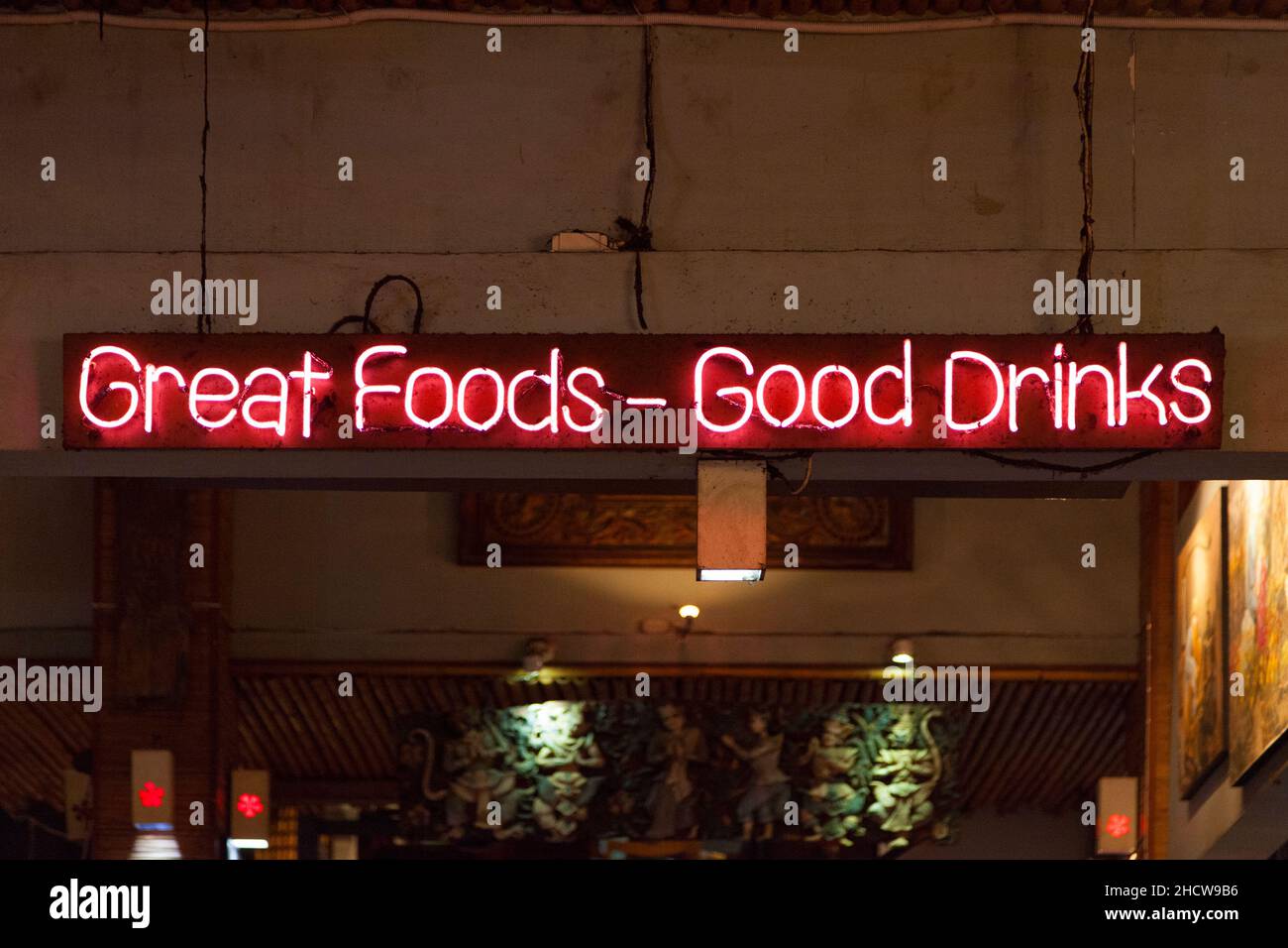 Neon restaurant lighting hi-res stock photography and images - Alamy