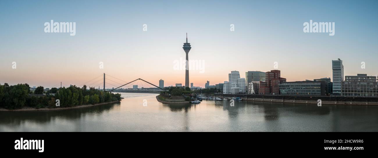 Dusseldorf Skyline at the morning panorama Stock Photo - Alamy
