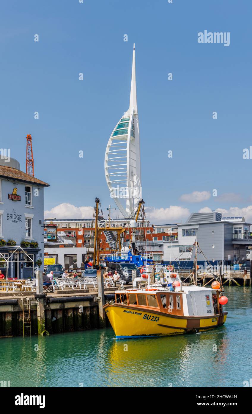 The tower house waterfront building and spinnaker tower hi-res stock ...