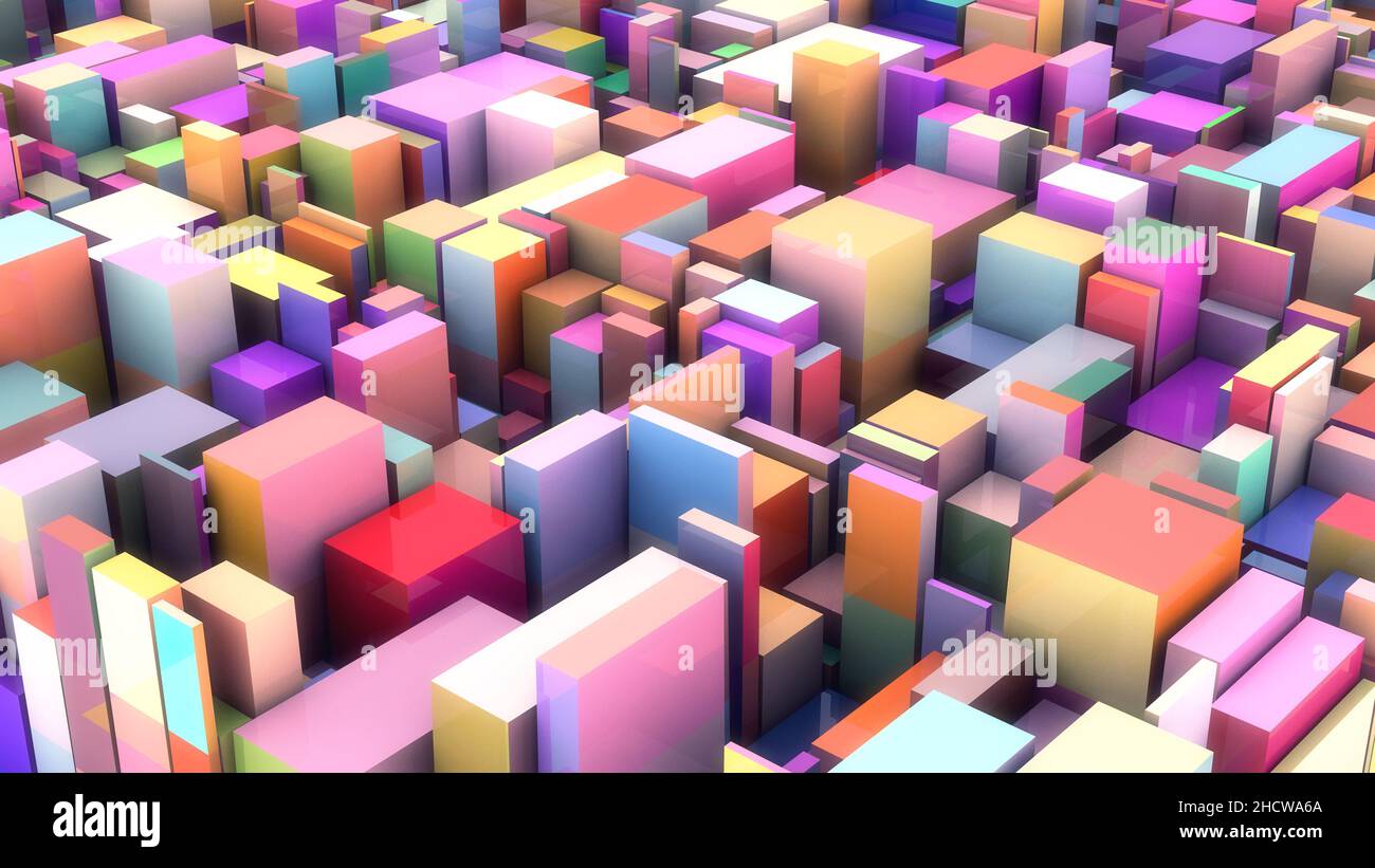 3d render. Abstract colorful background illustration Stock Photo - Alamy