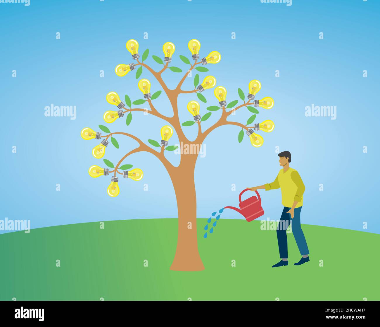 Tree knowledge concept illustration Stock Vector Images - Alamy