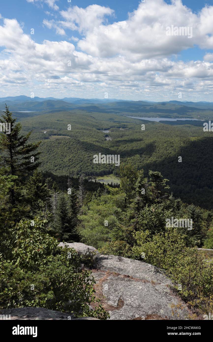Picture perfect summertime view of the Adirondack Mountains High Peaks ...