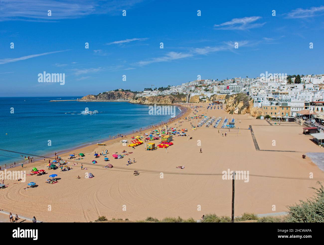 A beautiful landscape scene at Praia Do Tunel in Albufeira Stock Photo ...