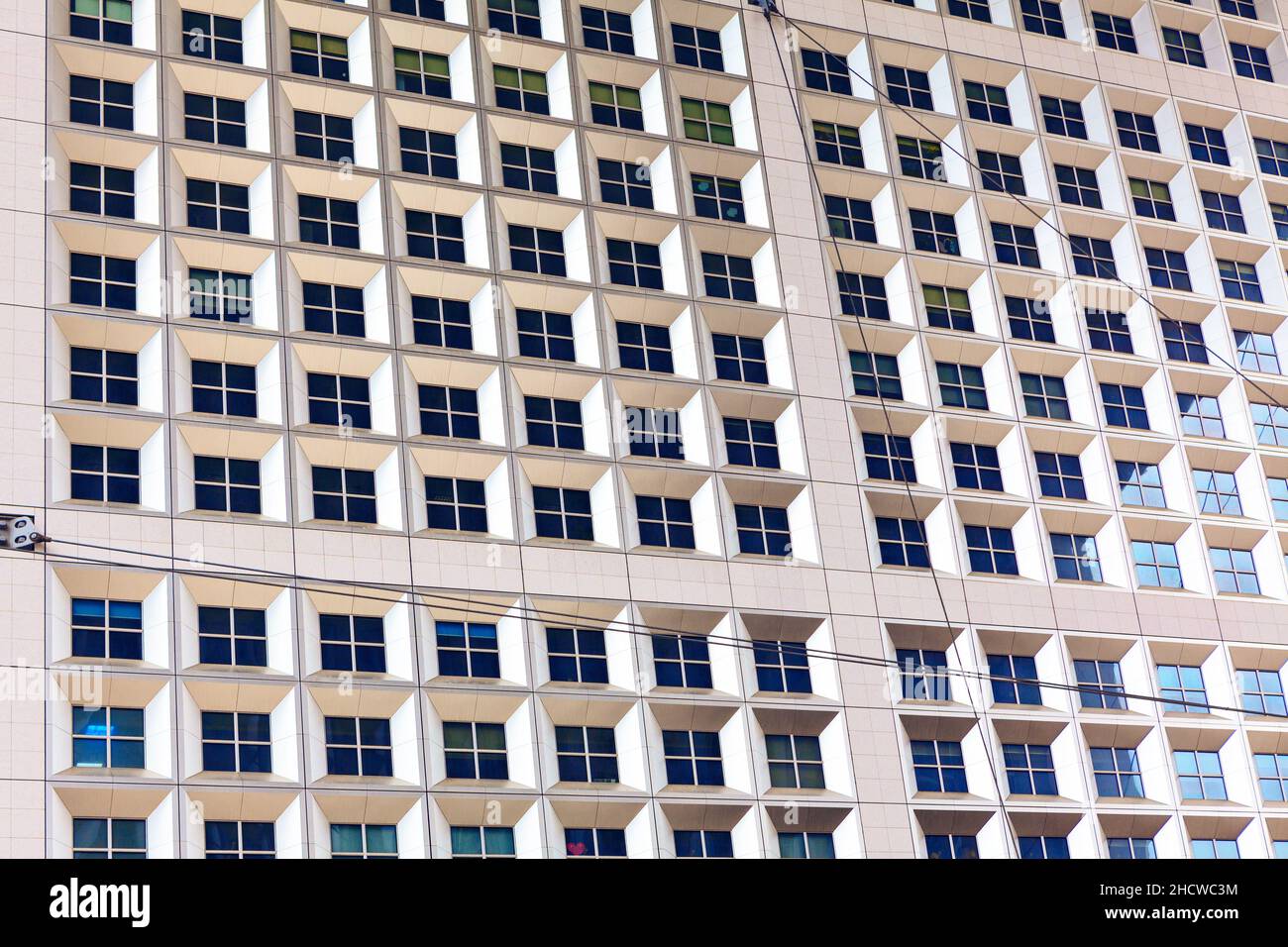 Windows pattern . Modern building windows background . Exterior view of ...