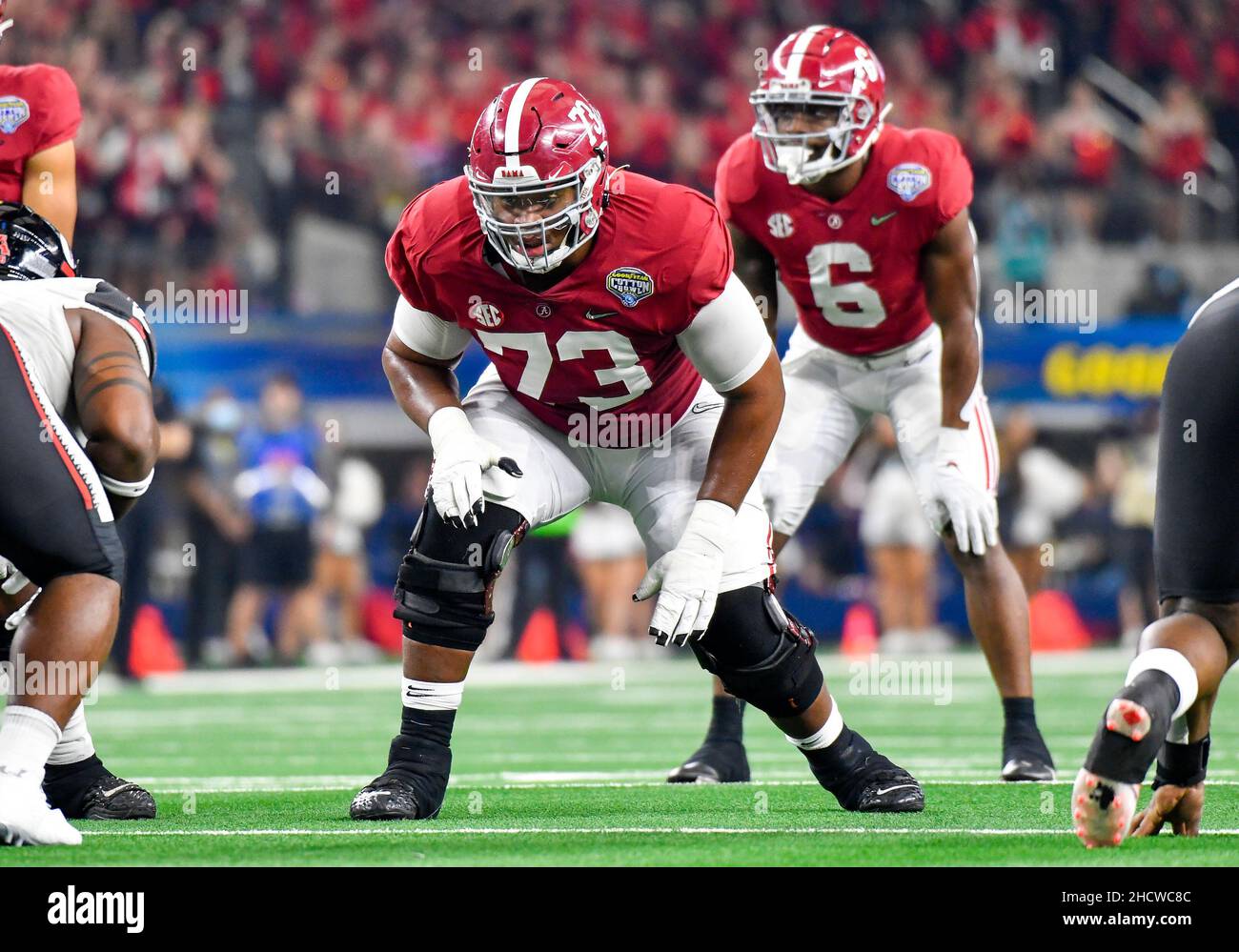December 31, 2021: Alabama Crimson Tide offensive lineman Evan Neal (73 ...