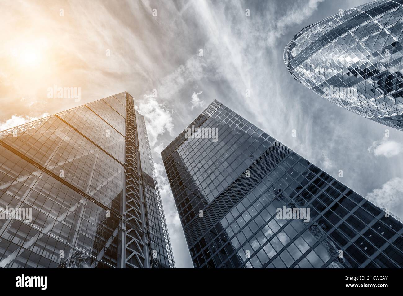 modern business skyscrapers, high-rise buildings, architecture raising ...