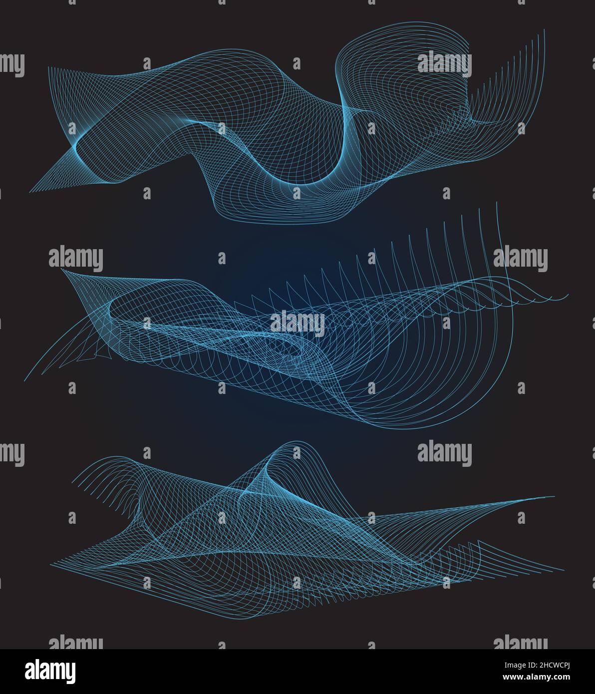 3d sound waves Stock Vector Images - Alamy