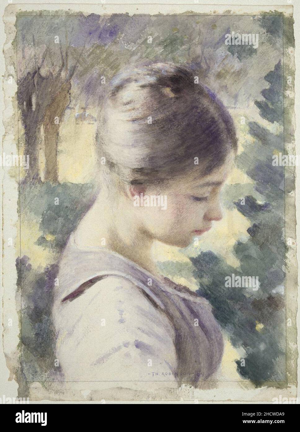 Decorative Head - Theodore Robinson Stock Photo - Alamy