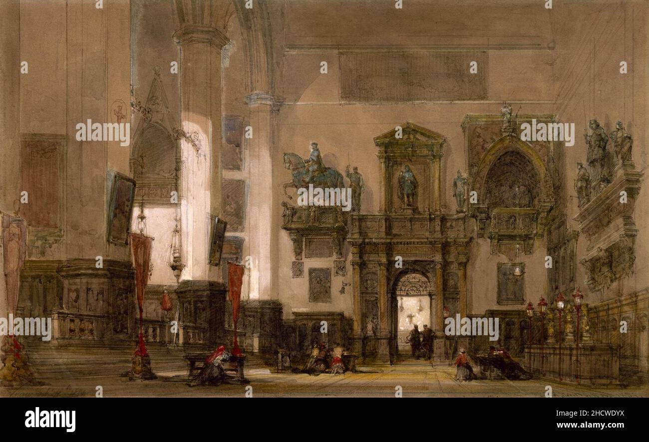 Interior of Basilica di Santa Maria Gloriosa dei Frari, Venice by David ...