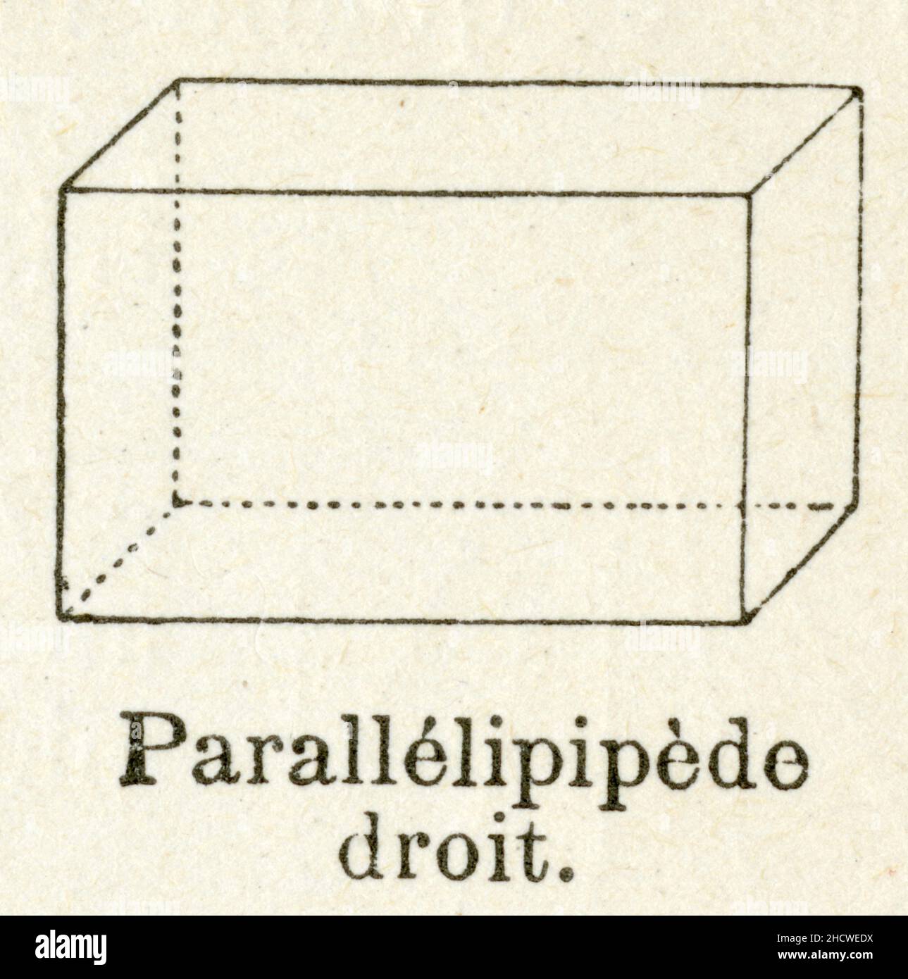 Parallélipipède droit. Dessin ancien Stock Photo - Alamy