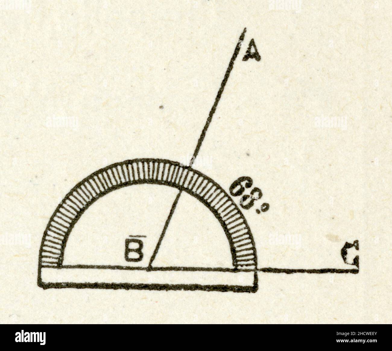 Un rapporteur. Dessin ancien Stock Photo - Alamy