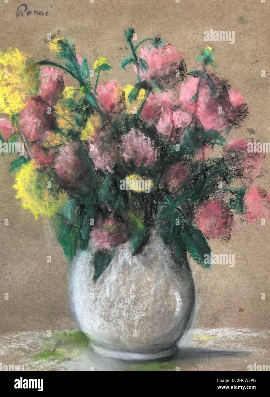 Pastel on paper still-life by József Rippl-Rónai Stock Photo - Alamy