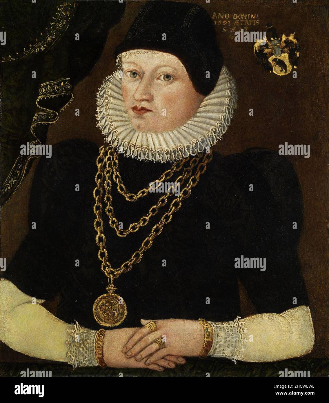 Portrait of a noblewoman (manner of Ludger tom Ring dJ) 1 Stock Photo ...