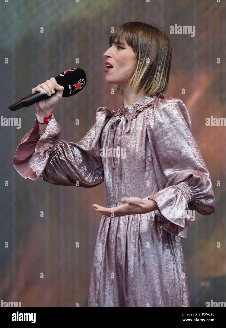 Molly Hocking, winner of eighth series of The Voice UK, sings at the ...