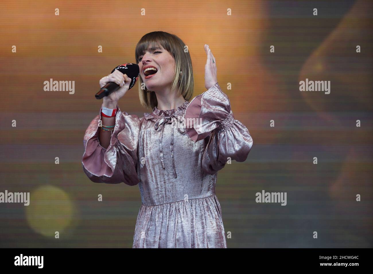 Molly Hocking, winner of eighth series of The Voice UK, sings at the ...