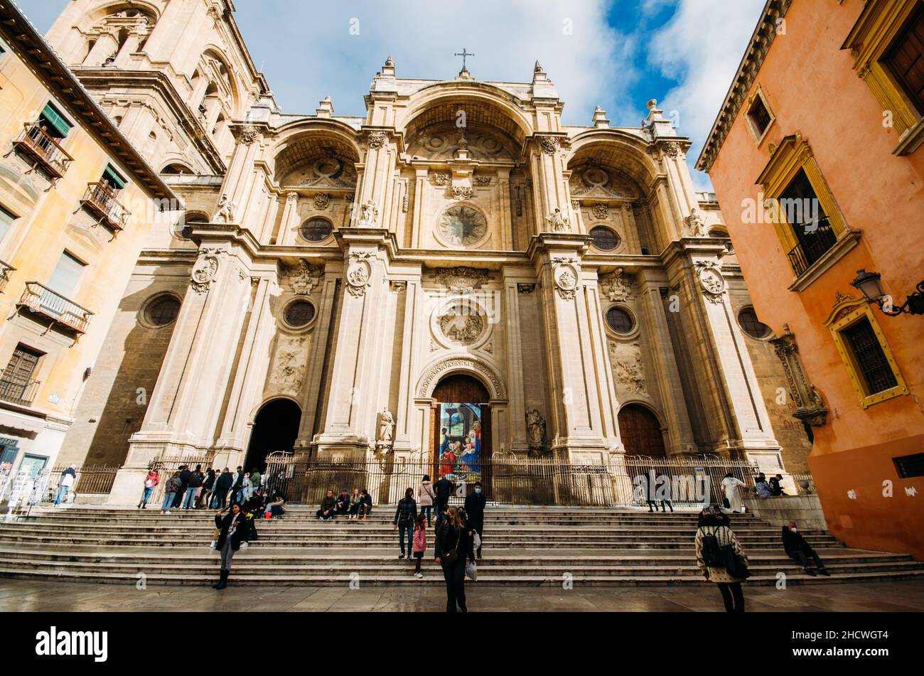 Granada, Spain - December 28, 2021: Granada Royal Cathedral - Royal ...