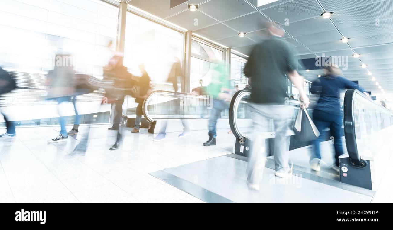 blurred Exhibition visitors Stock Photo - Alamy