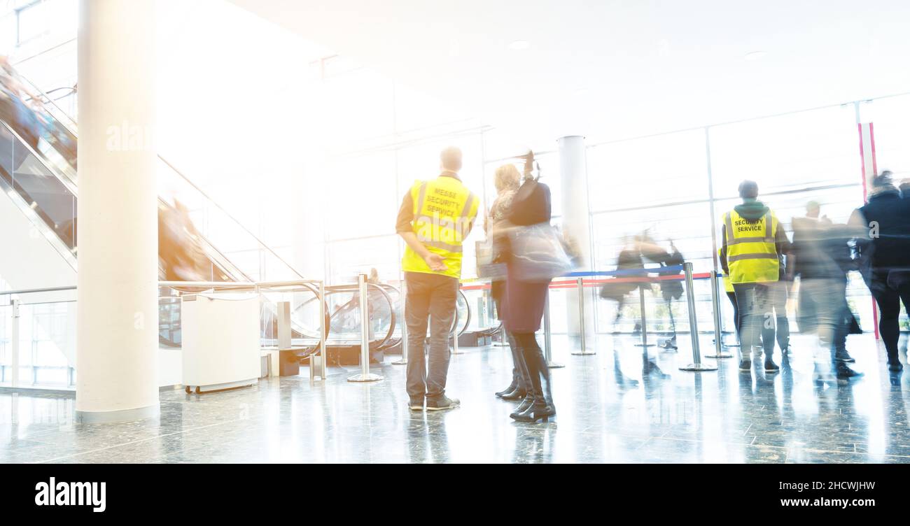 security service at a Exhibition Stock Photo - Alamy