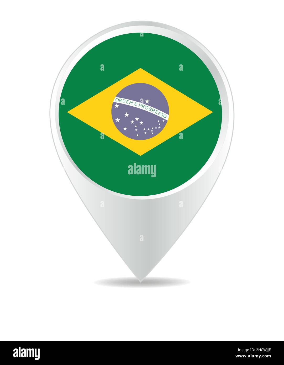 Location Icon for brazil Flag, Vector Stock Photo - Alamy