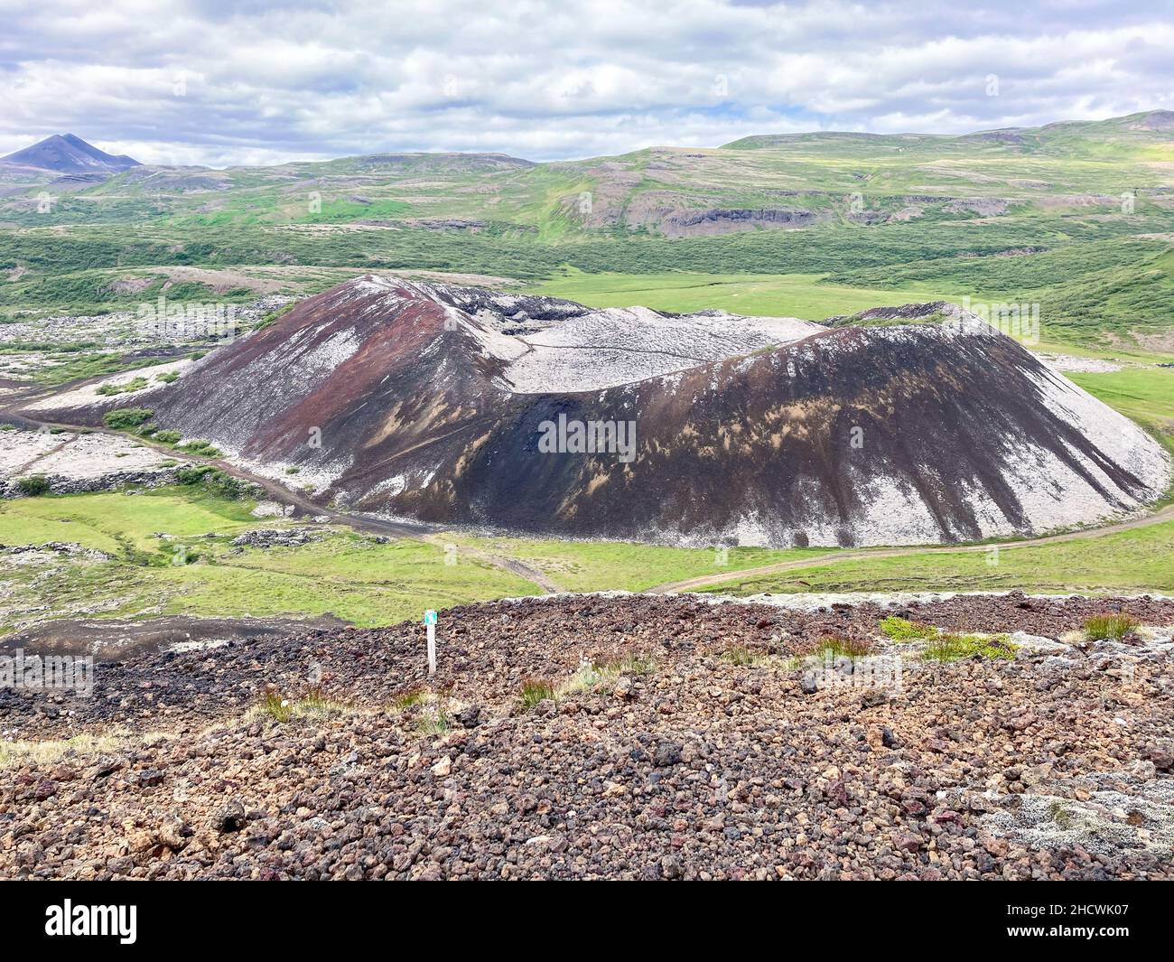 Extinct Volcano Crater in Iceland Stock Photo - Alamy