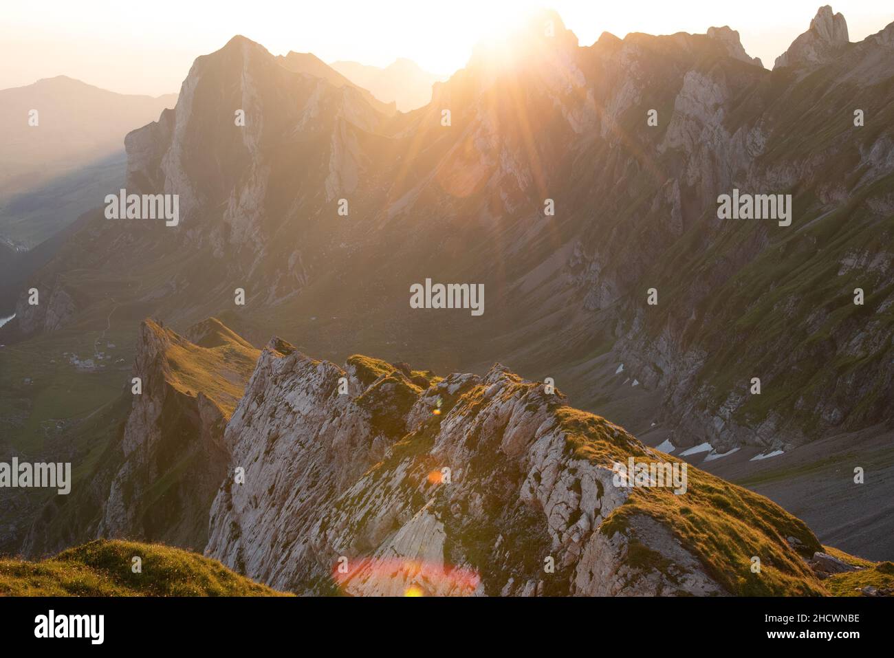 Swiss mountains - monumental rock formations in the Alps Stock Photo ...