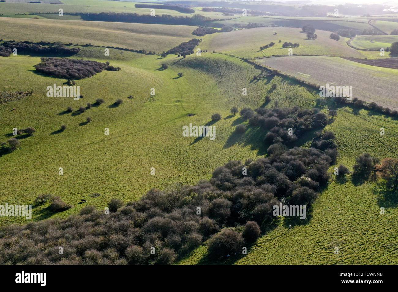 Aerial view of Ditchling Beacon, East Sussex UK Stock Photo - Alamy