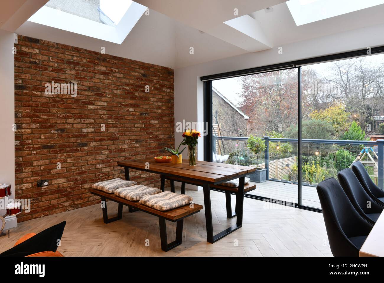 Exposed Interior red brick wall Stock Photo - Alamy