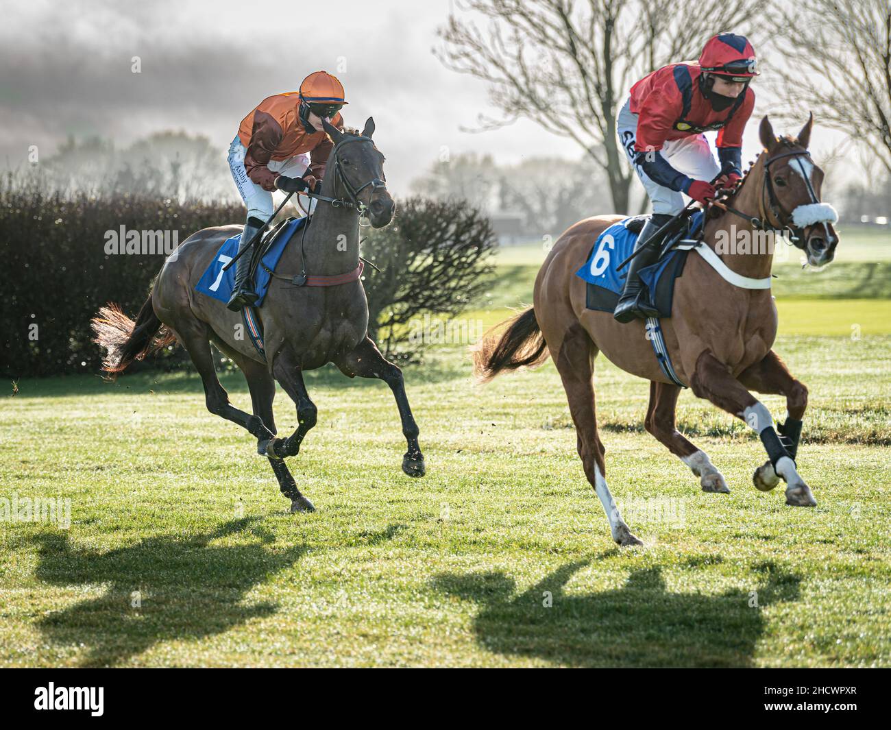 Boxing Day races at Wincanton - Race 1 Stock Photo - Alamy